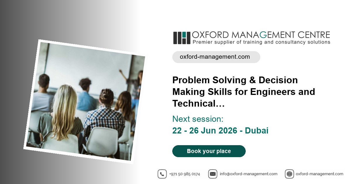 Problem Solving & Decision Making Skills for Engineers and Technical ...