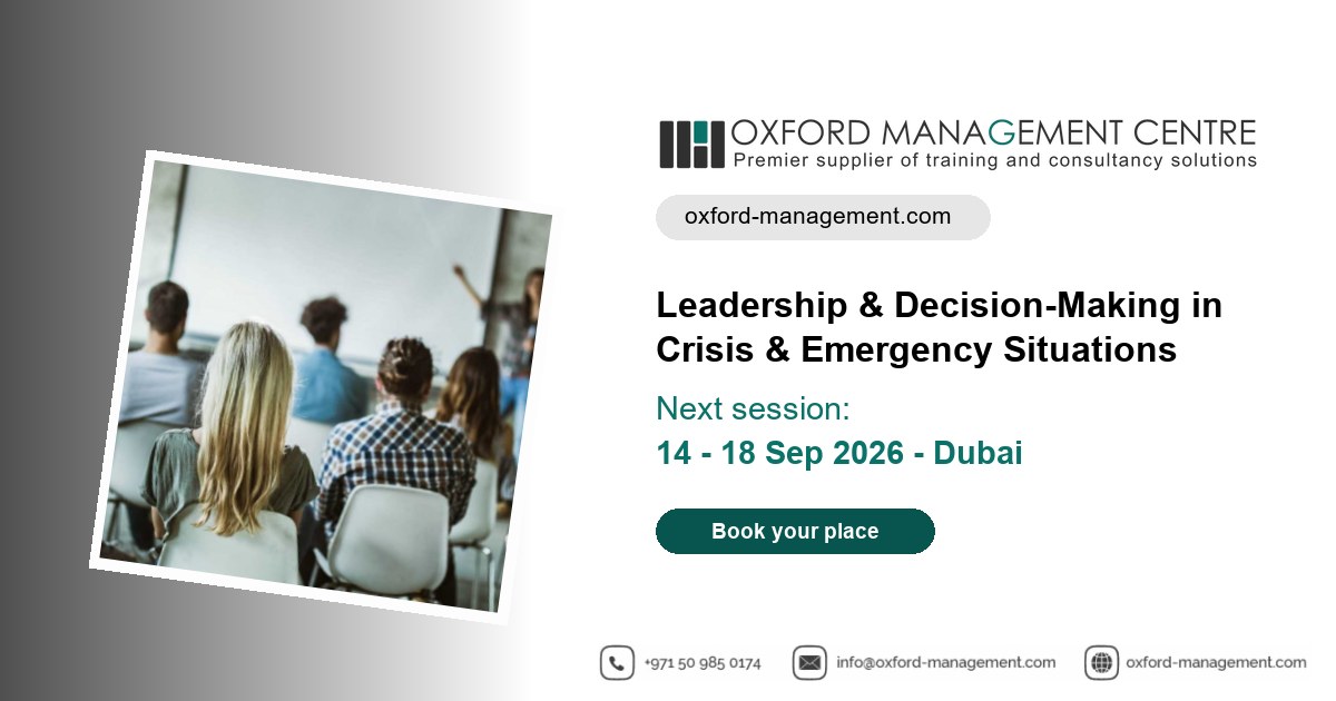 Leadership & Decision-Making in Crisis & Emergency Situations Training ...