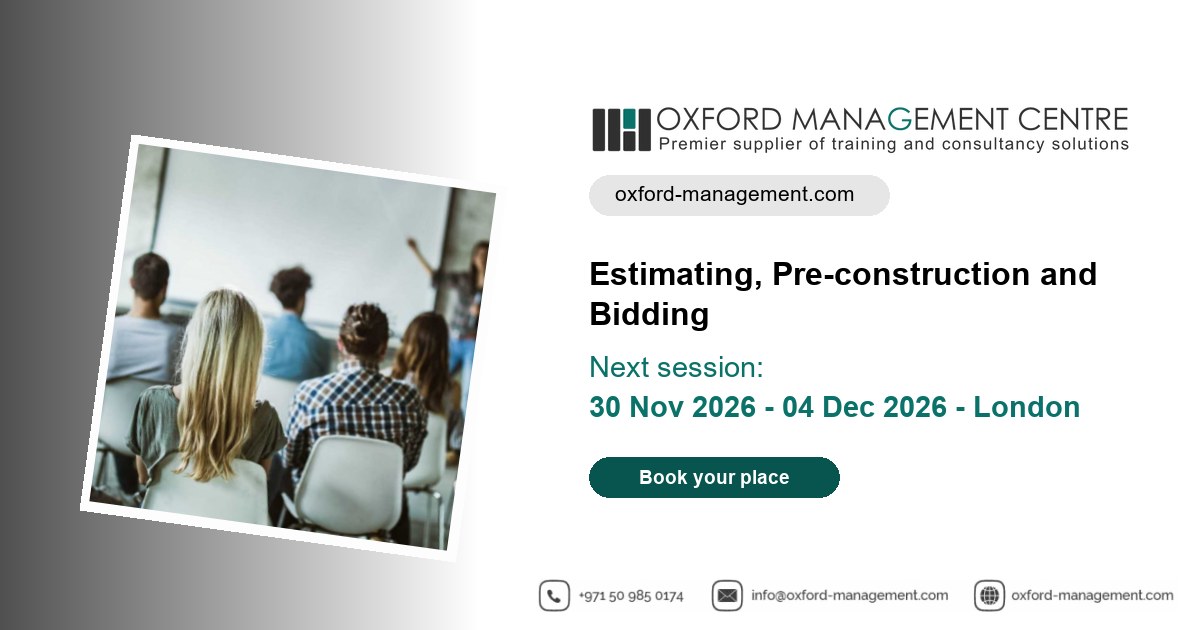 Estimating, Pre-construction and Bidding Training Course