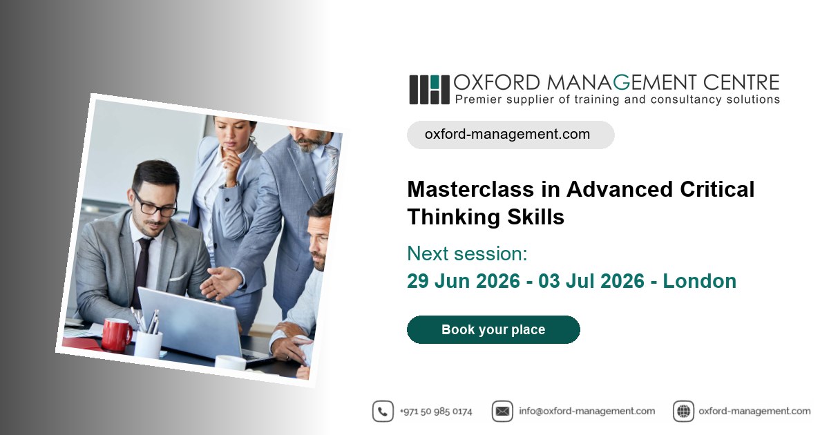 Masterclass in Advanced Critical Thinking Skills Training Course