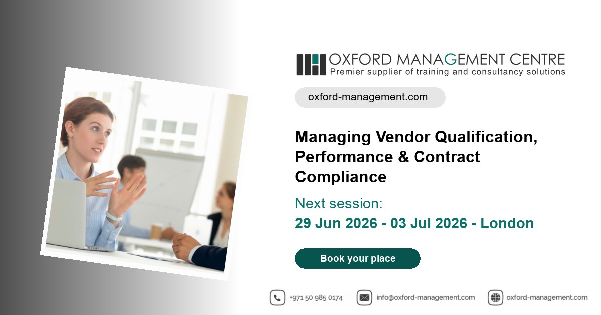 Managing Vendor Training Course