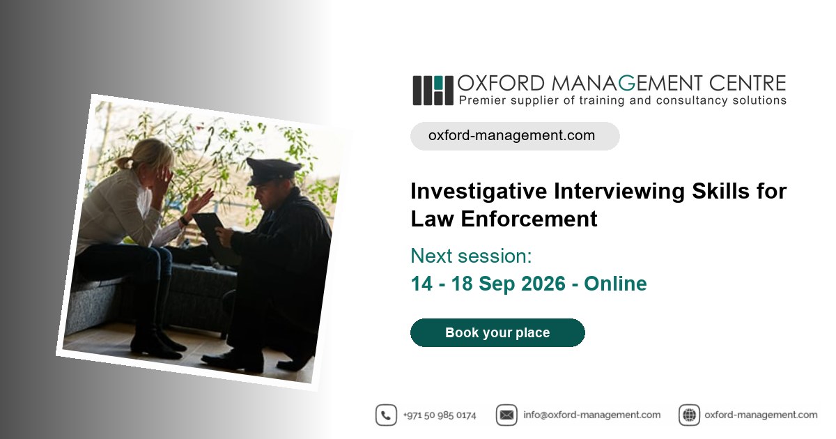 Investigative Interviewing Skills for Law Enforcement | 5-Day Police ...