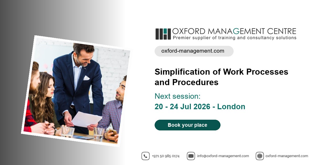 Simplification of Work Processes and Procedures Training Course