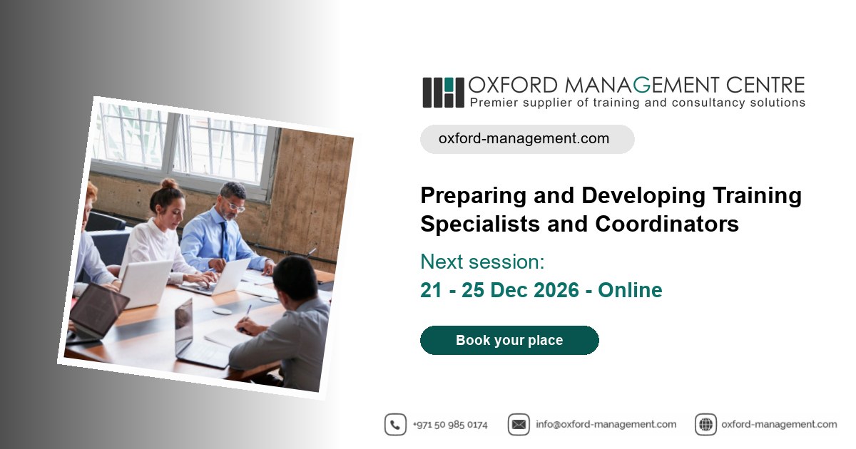 Preparing and Developing Training Specialists and Coordinators Training ...